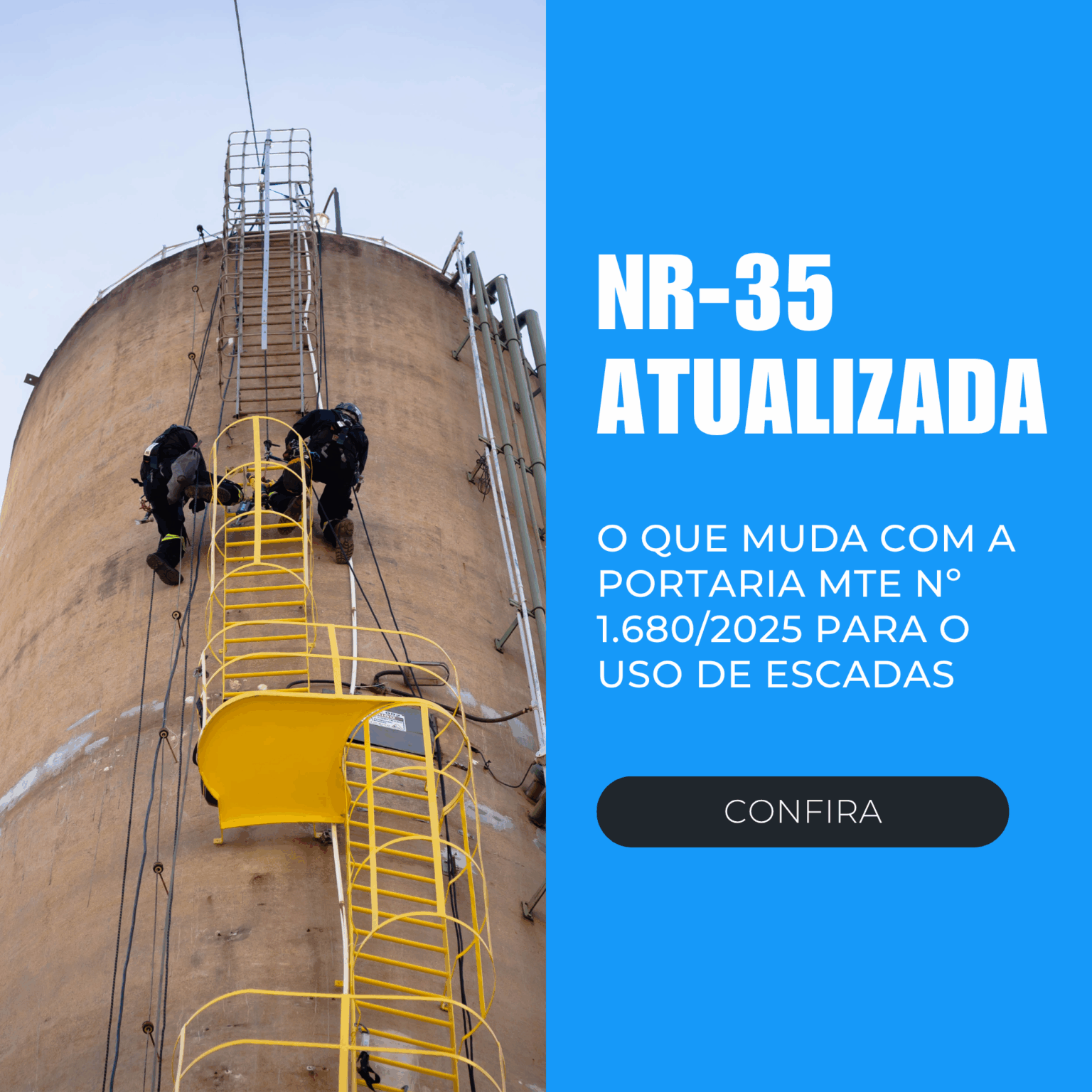 NR-35 atualizada: o que muda para o uso de escadas